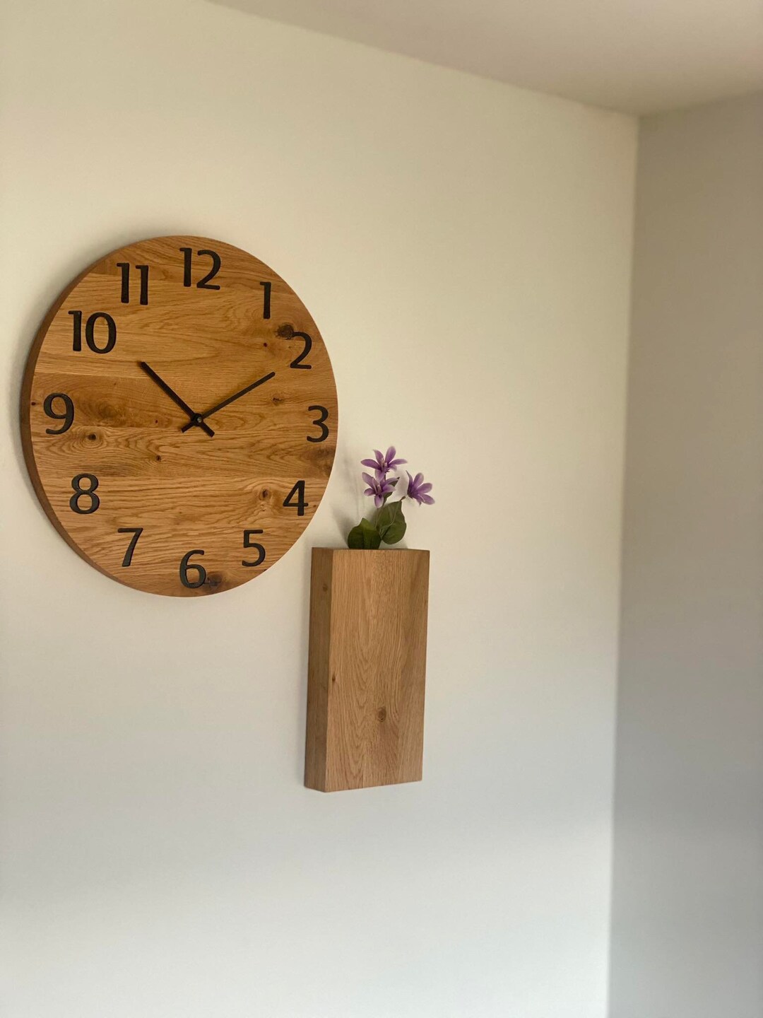 Wooden Clock SLIM Black, Wall Clocks, Large Clocks, Wooden Clocks, Oak ...