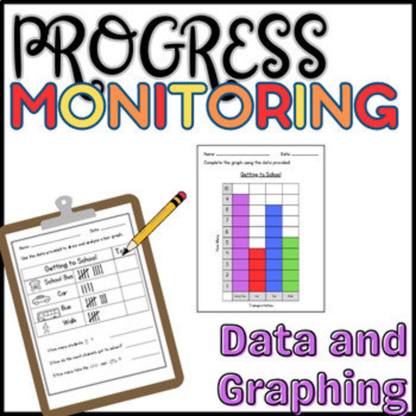 Data and Graphing Progress Monitoring IEP or RTI Goals - Etsy
