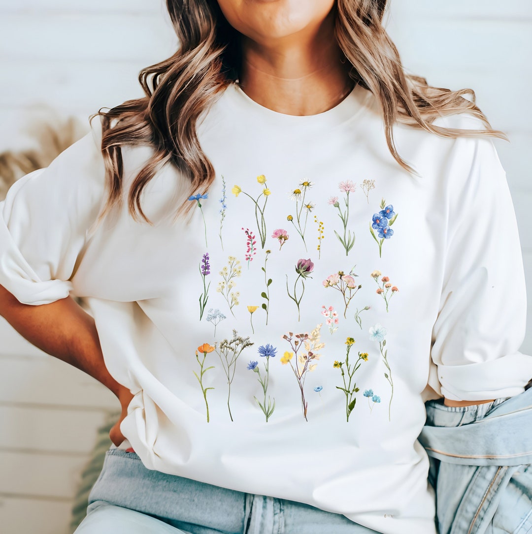 Shirt Watercolor Colorful Flowers, Sweater Flowers, Flower Shirt ...