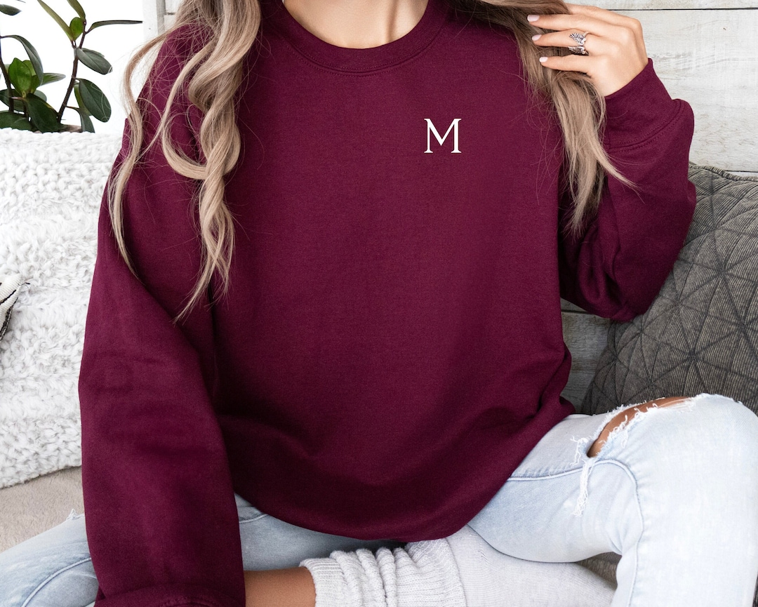 Personalized Sweater Custom Letter, Initial Personalized Sweatshirt ...