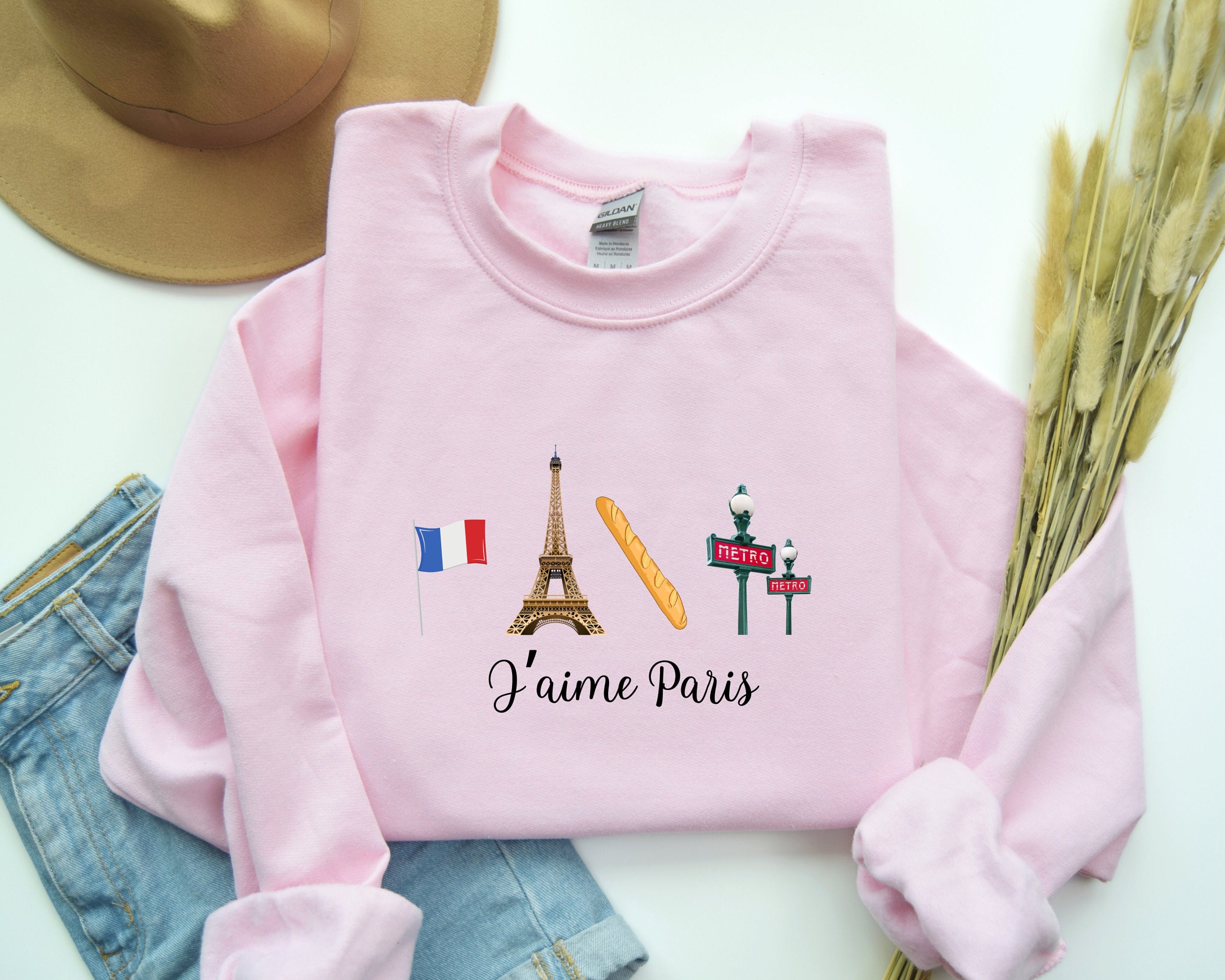 Sweatshirt I Love Paris, J'aime Paris, Paris Shirt, France Shirt, City ...