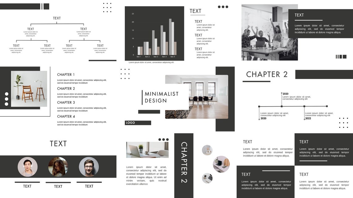 Minimalist Presentation Template Business Powerpoint Slides - Etsy