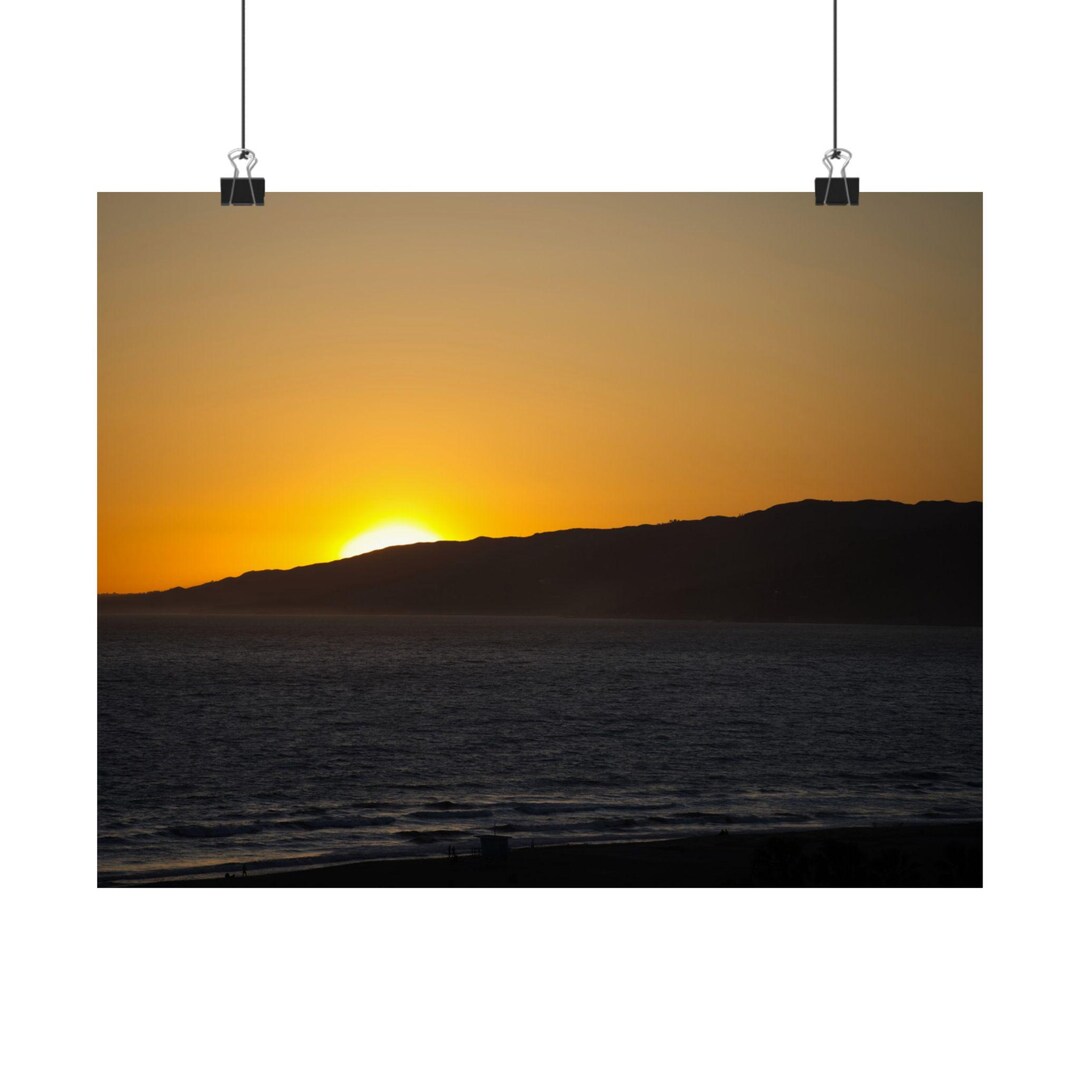 Sunset Over Malibu: Matte Horizontal Poster - Etsy
