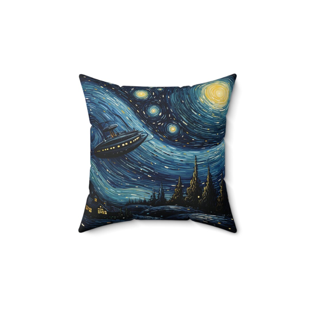 Starry Night Inspired Throw Pillow - Etsy