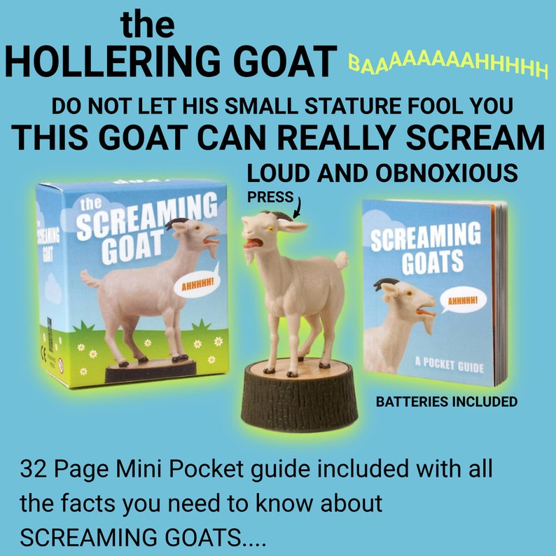Hilarious Hollering Christmas Goat Desk Toy: Novelty Gag Gift - Etsy