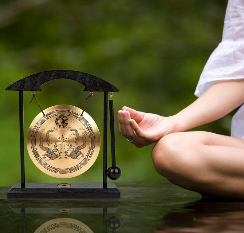 Feng Shui Gong, Good Luck, Desk Top Gong, for Zen Garden, Office, Home ...