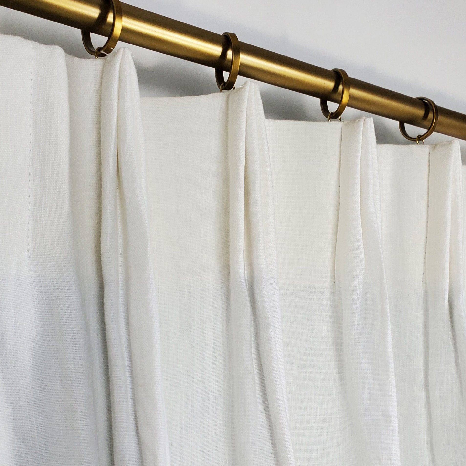 Custom Pinch Pleat Drapes or Curtain Panels in Tuscany Oyster 100% ...