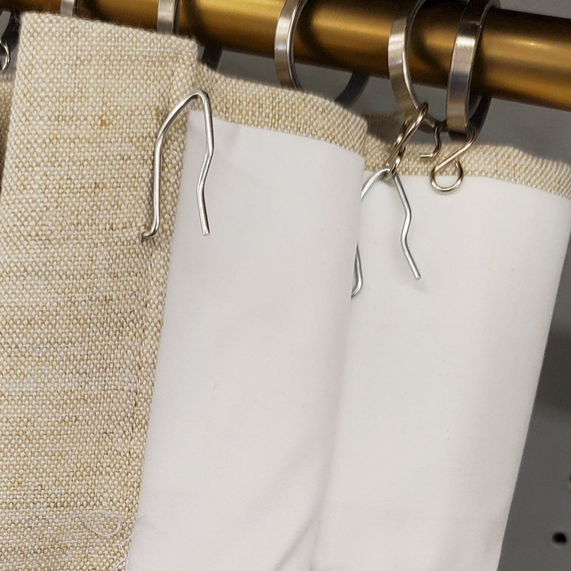 Custom Pinch Pleat Drapes or Curtain Panels in Logan Oatmeal Tan Linen ...