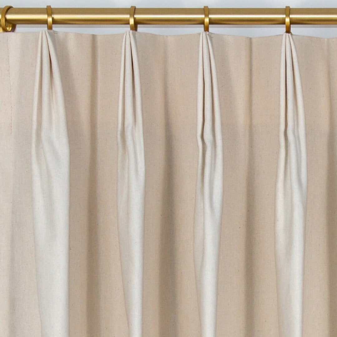 Custom Pinch Pleat Drapes or Curtain Panels in 7 Oz. Cotton Duck Fabric ...
