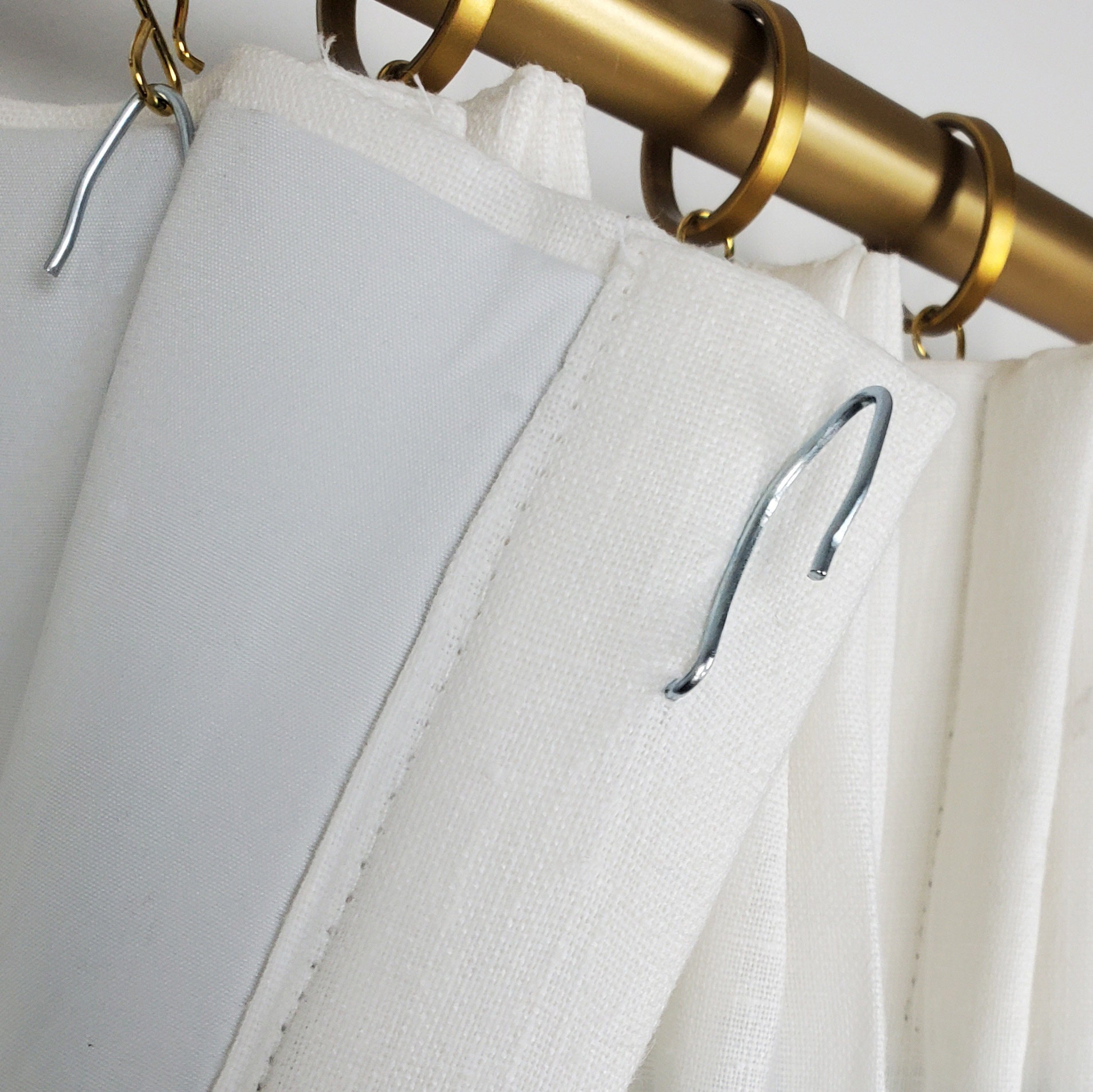 Custom Pinch Pleat Drapes or Curtain Panels in Tuscany Oyster 100% ...