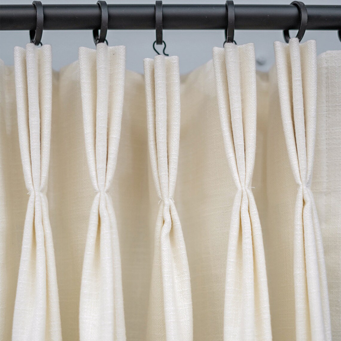 Custom Pinch Pleat Drapes or Curtain Panels in Punjab Frost Cotton ...