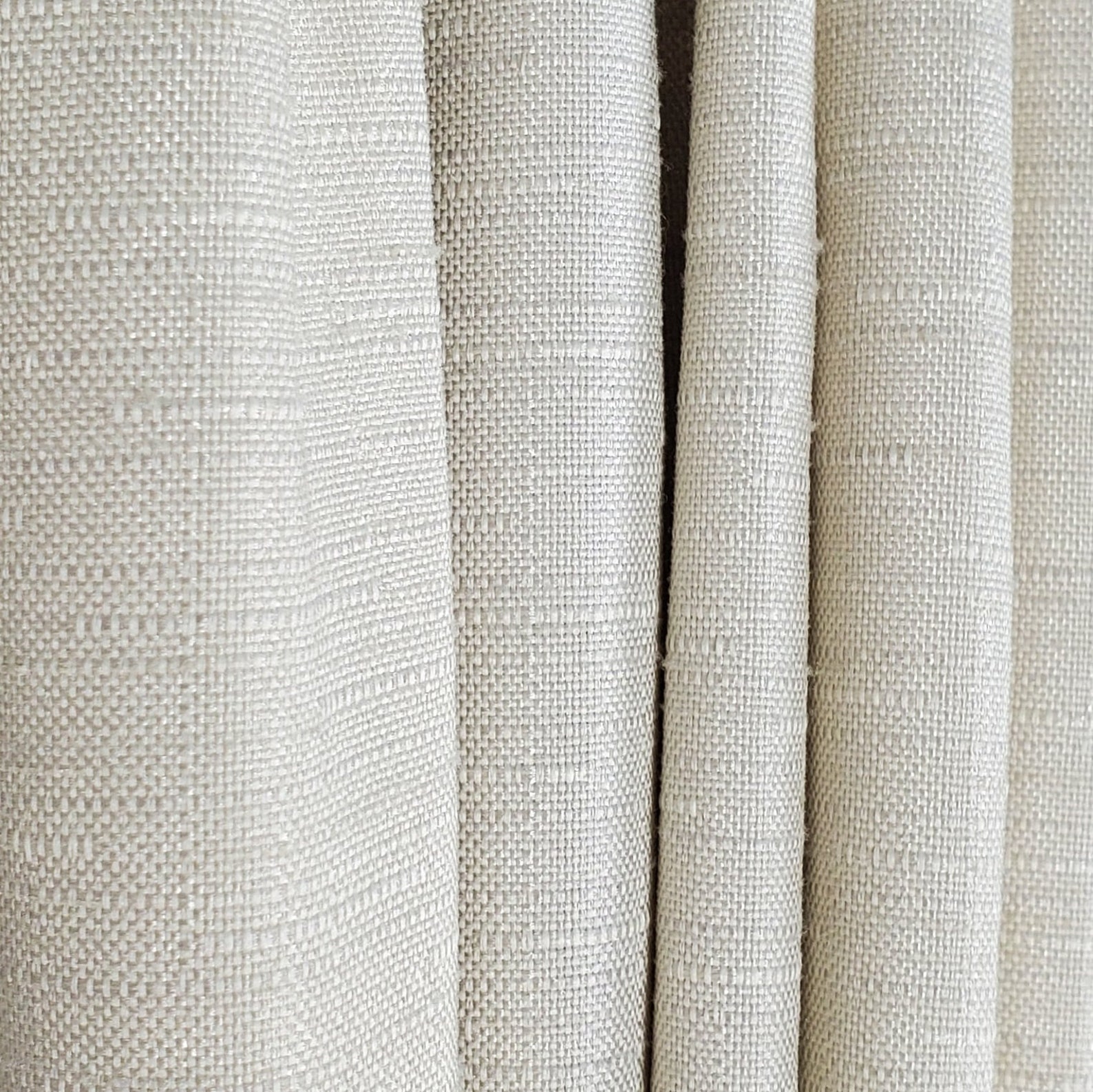 Custom Pinch Pleat Drapes or Curtain Panels in Destiny Dove Gray Faux ...