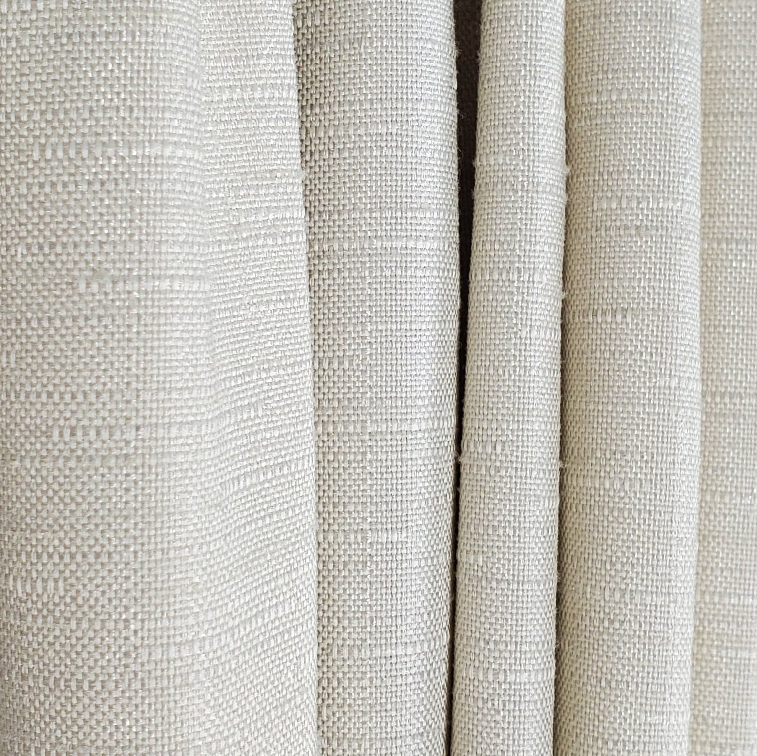 Custom Pinch Pleat Drapes or Curtain Panels in Destiny Dove Gray Faux ...