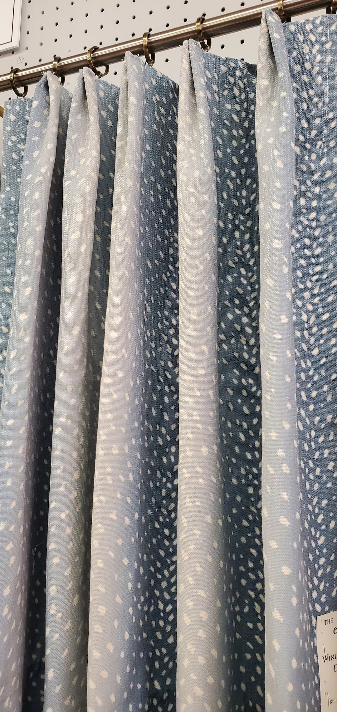 Custom Pinch Pleat Drapes or Curtain Panels in Erindi Prussian Blue ...