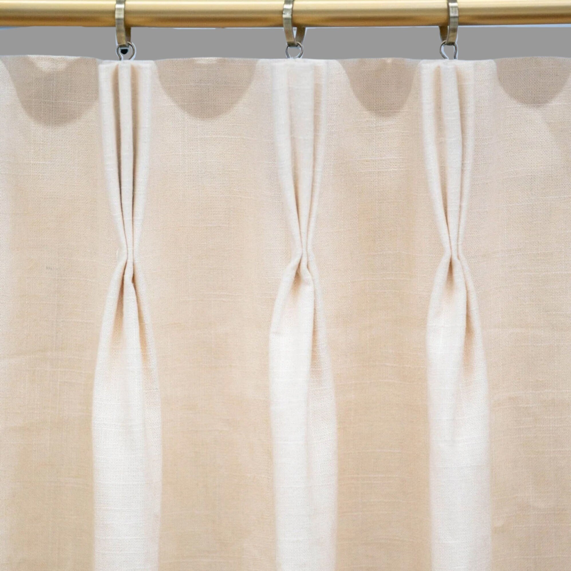 Custom Pinch Pleat Drapes or Curtain Panels in Old Country Linen ...
