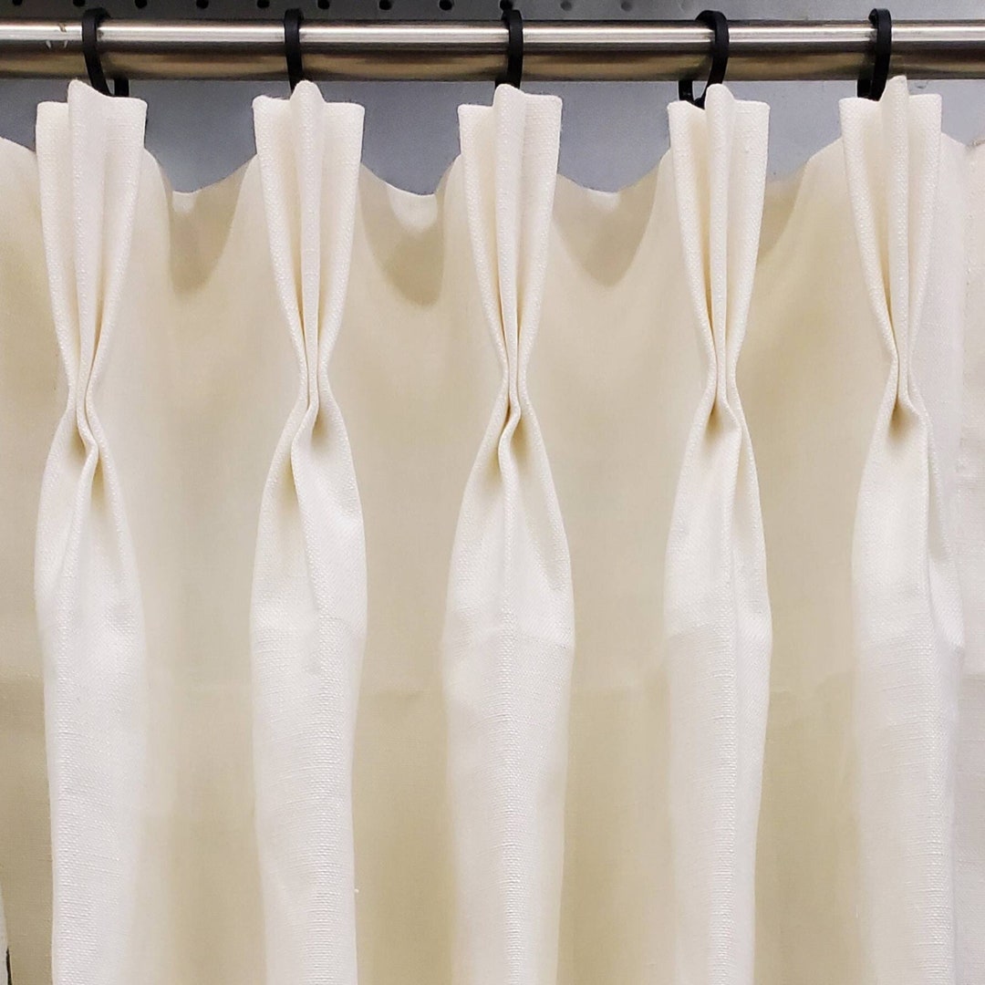Custom Pinch Pleat Drapes or Curtain Panels in Metropolitan Linen ...
