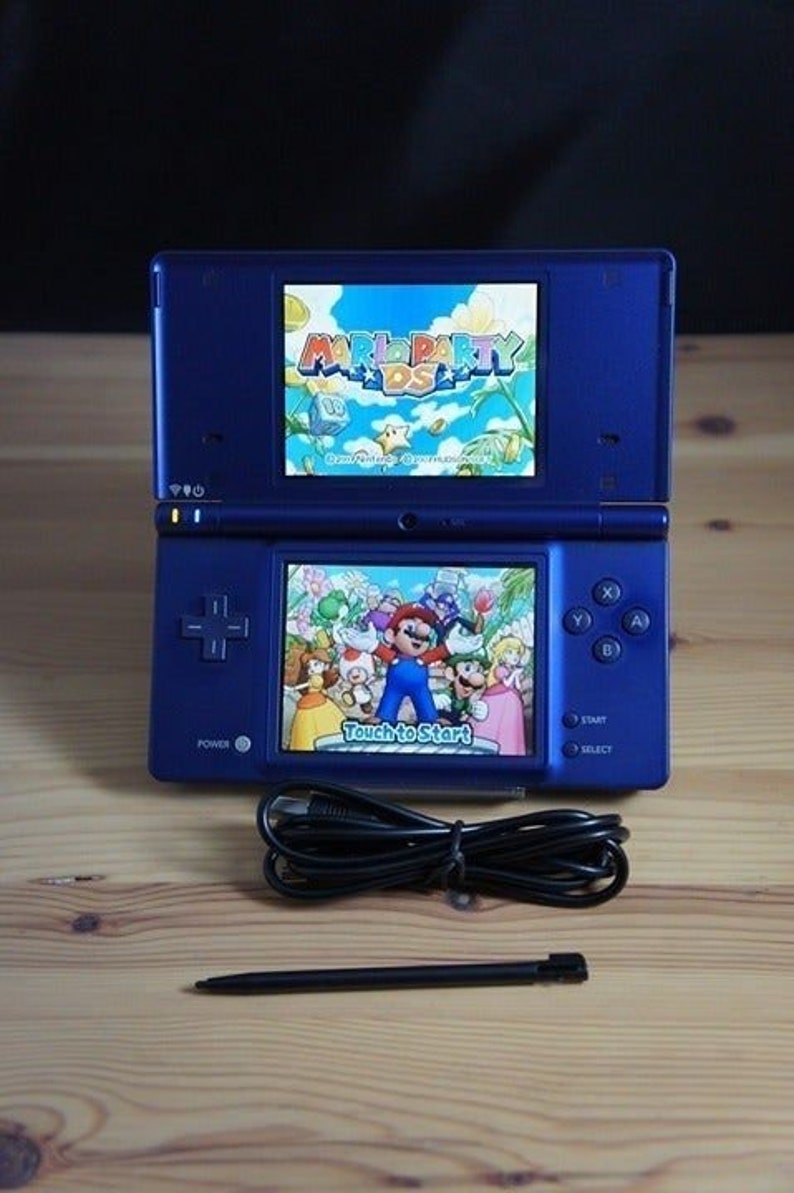 Nintendo Dsi in Metallic Blue W/ SD Card, Stylus & 80 Games - Etsy