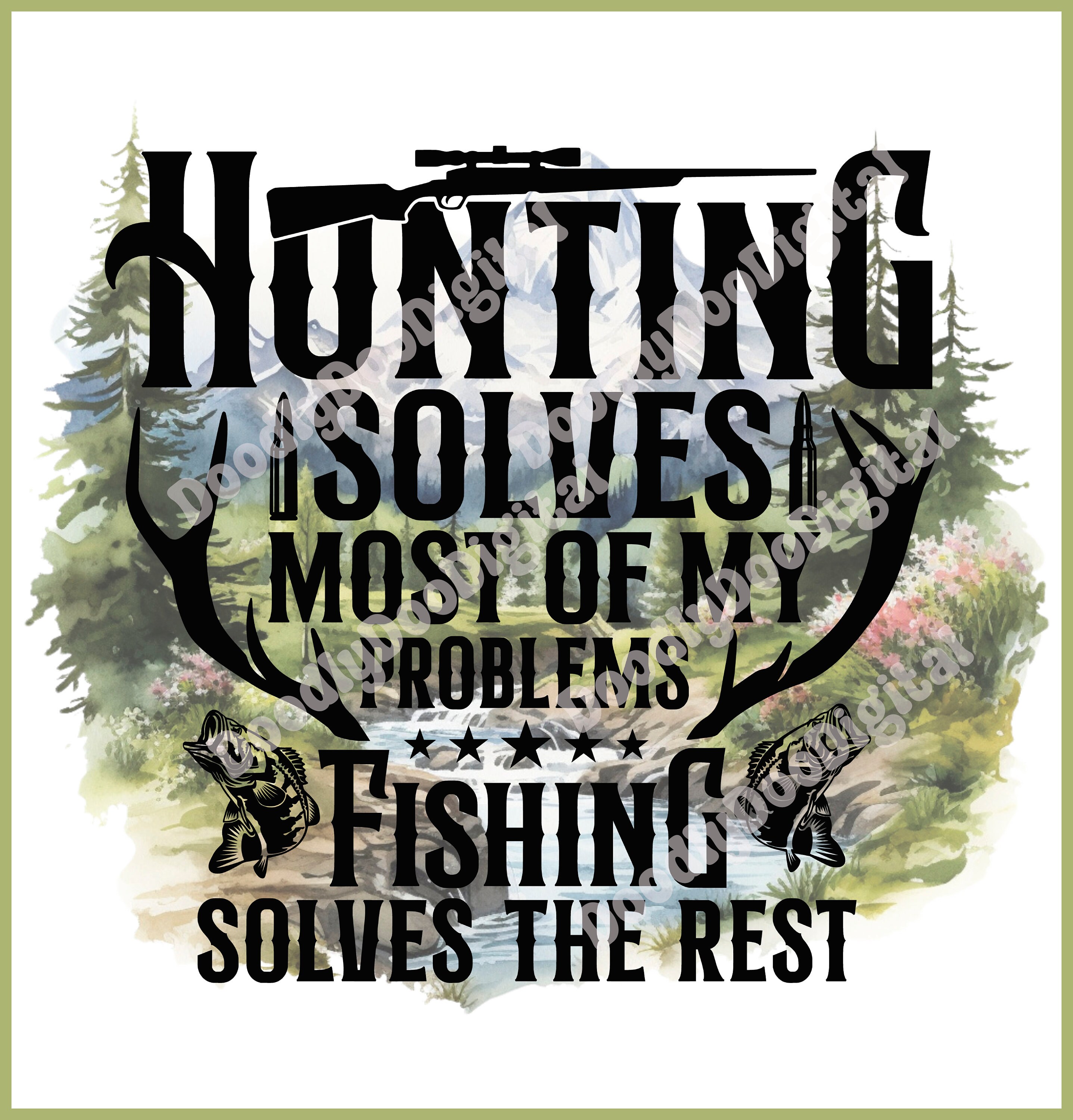 Hunting Fishing PNG Digital Download sublimation - Etsy