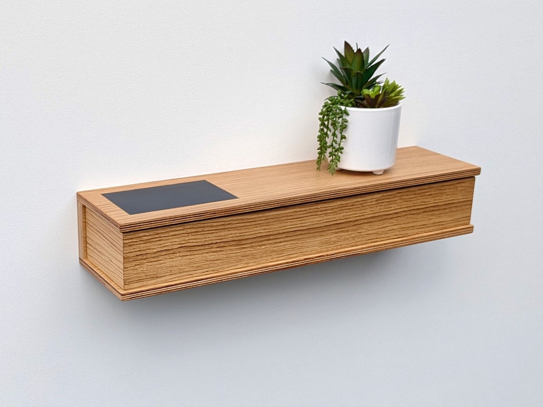 Narrow Floating Drawer Console 60 Cm Minimalist Wooden Entryway Hallway ...