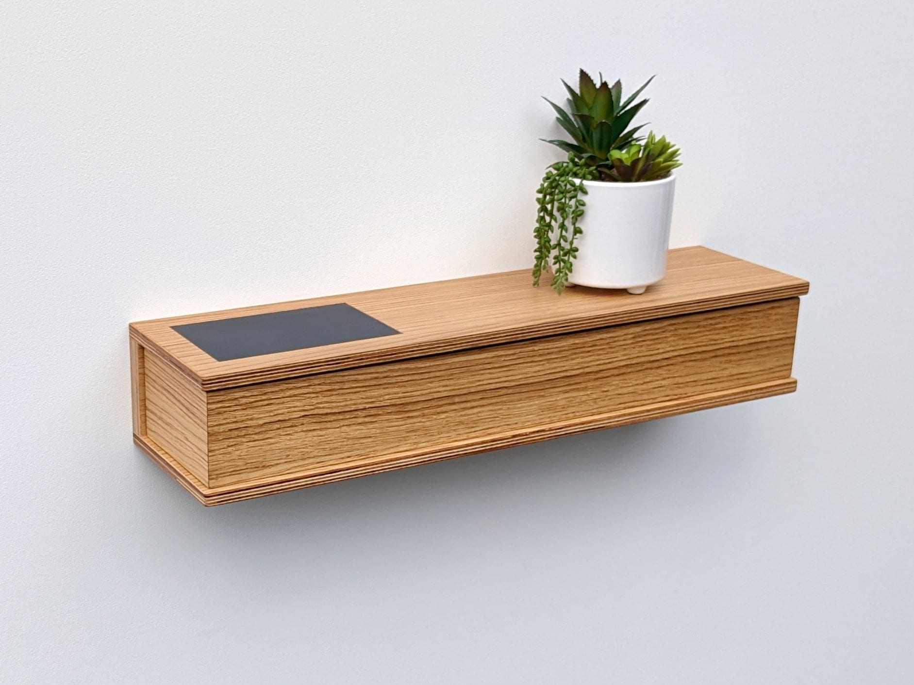 Narrow Floating Drawer Console 60 Cm Minimalist Wooden Entryway Hallway ...