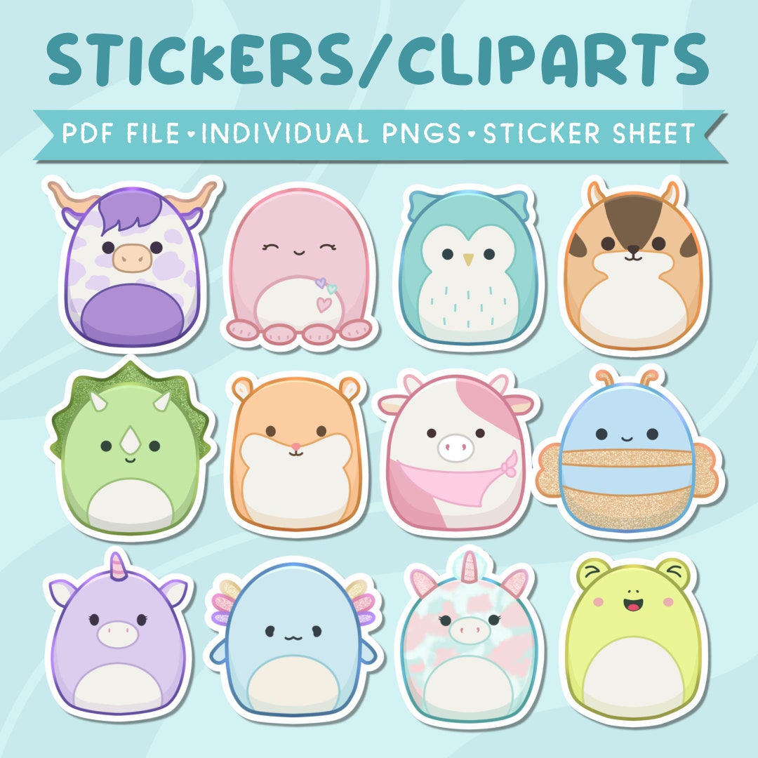 Squishmallows Sticker Set Printable Squishmallows PNG Digital ...