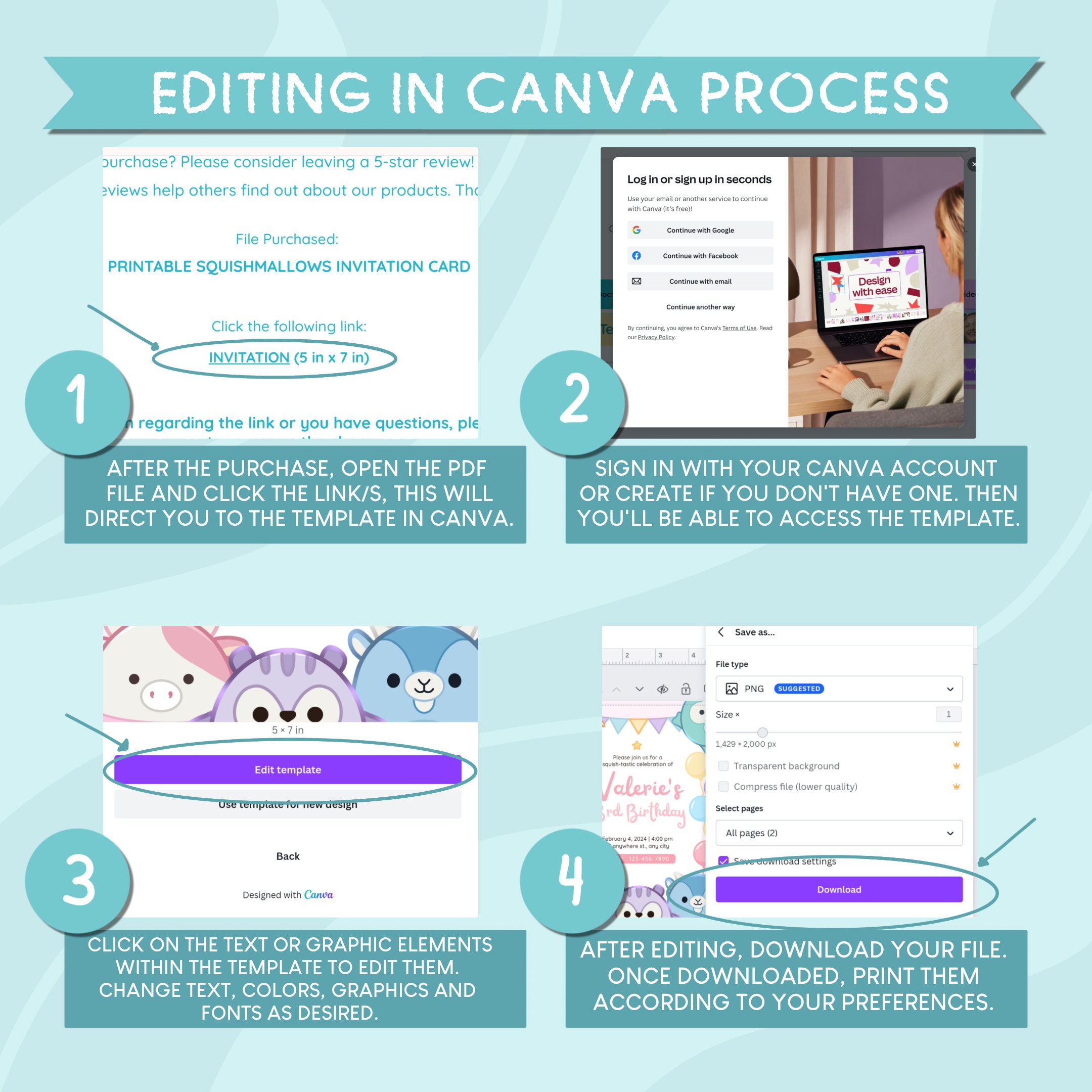 Squishmallows Party Favor Tags Square Printable Squishmallows Party ...