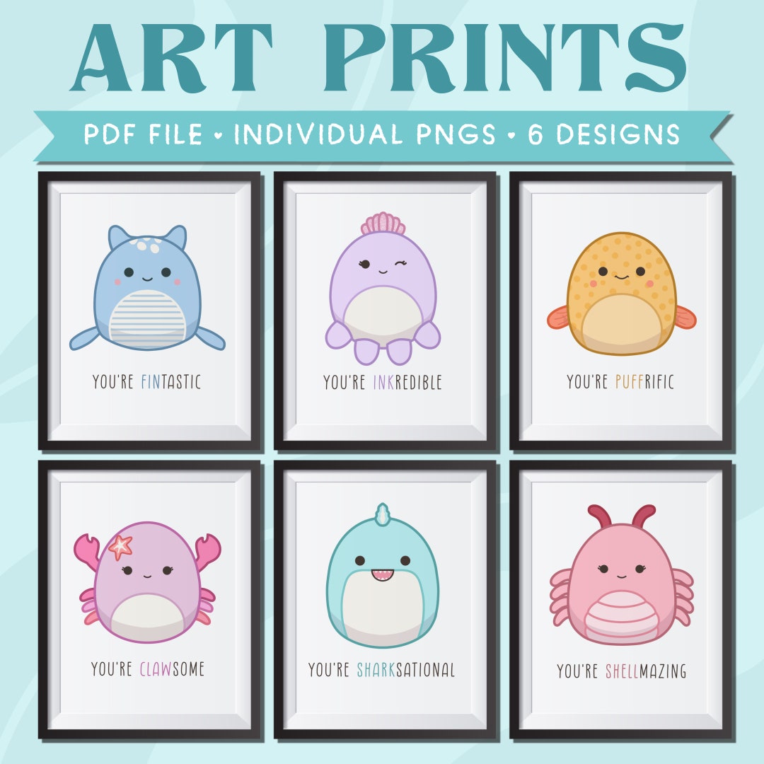 Squishmallows Art Prints Printable Squishmallows Motivational Posters ...