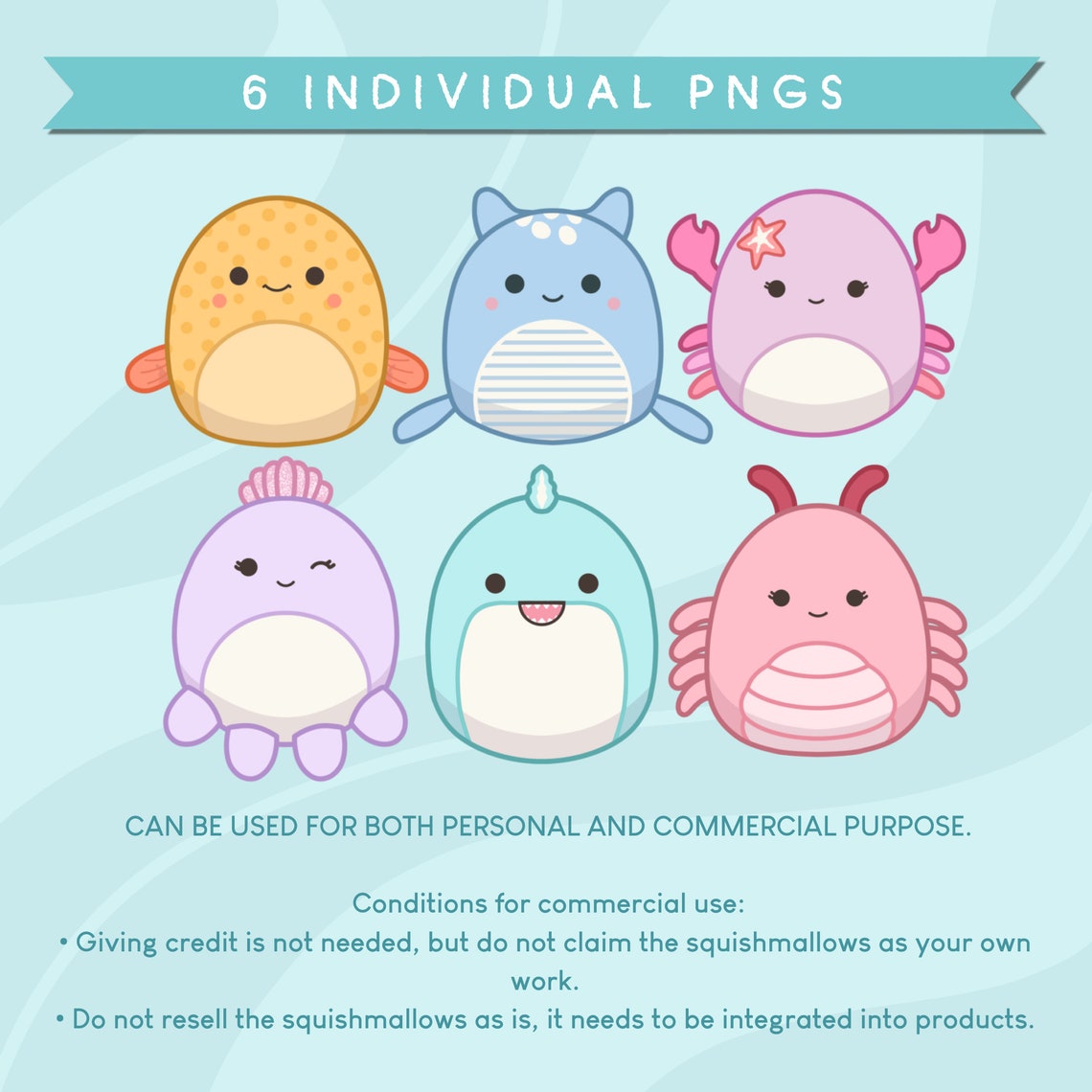 Squishmallows PNG Squishmallows Clipart Squishmallows Sea Animal Squad ...