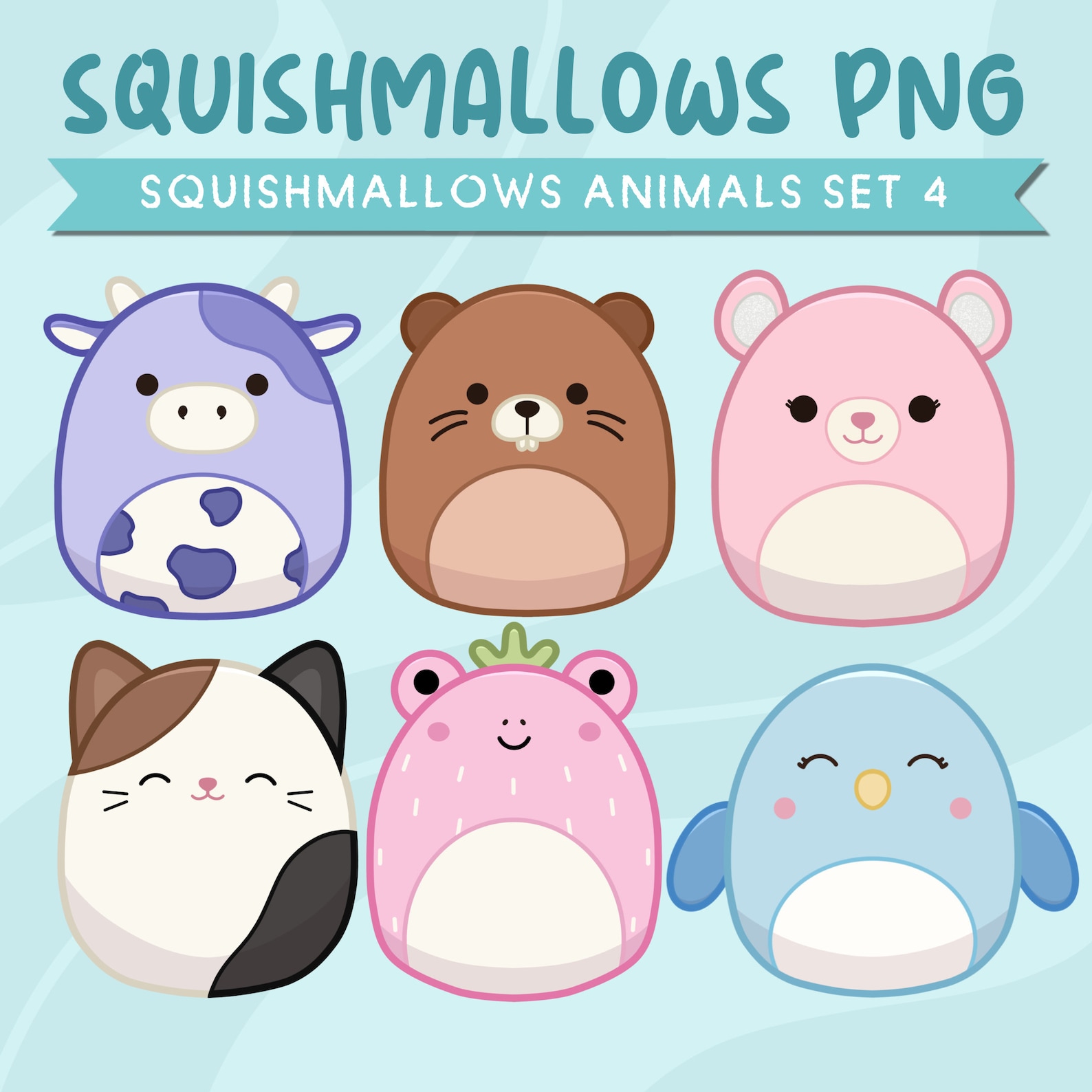 Squishmallows PNG Squishmallows Clipart Squishmallows Animal Squad PNG ...