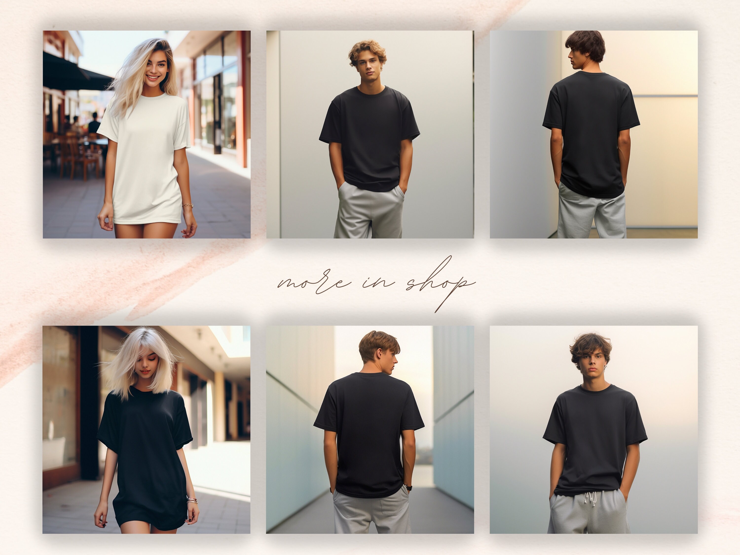 Mockup Size Chart Bundle, Unisex Lifestyle White Tee, Bella Canvas 3001 ...