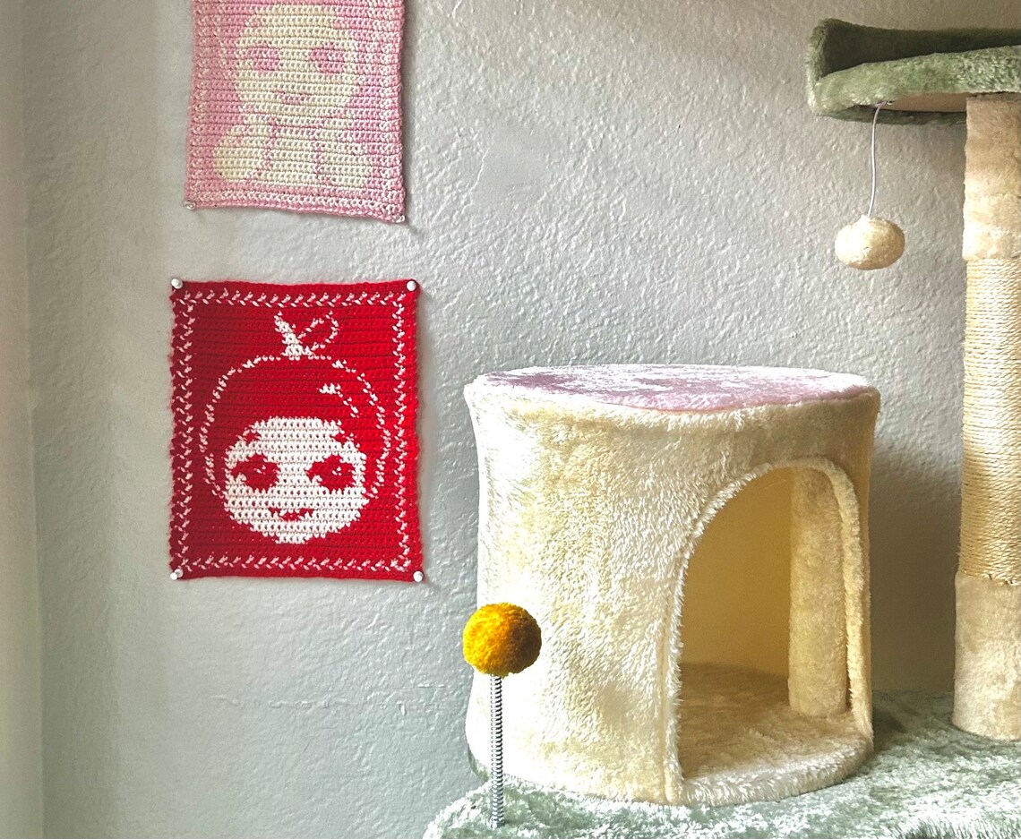 Apple Sonny Angel Inspired Crochet Tapestry Pattern - Etsy