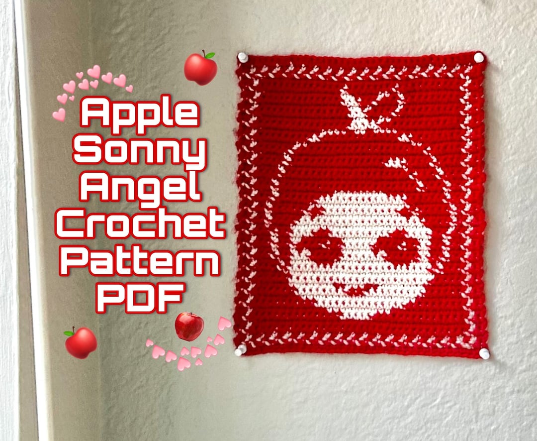 Apple Sonny Angel Inspired Crochet Tapestry Pattern - Etsy
