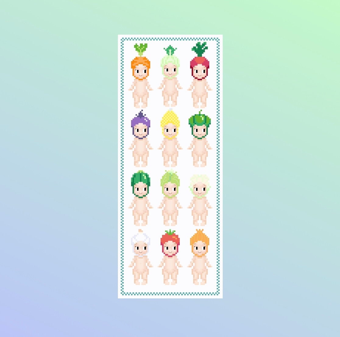 Vegetable Series Sonny Angel Inspired Pattern - Cute Home Decor, Carrot ...