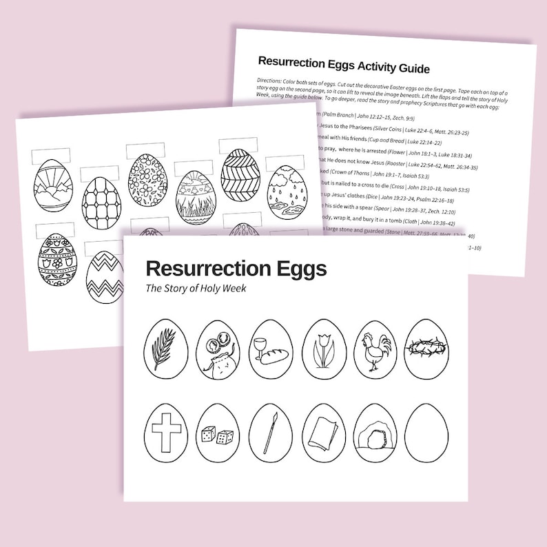 Resurrection Eggs Printable Activity - Etsy