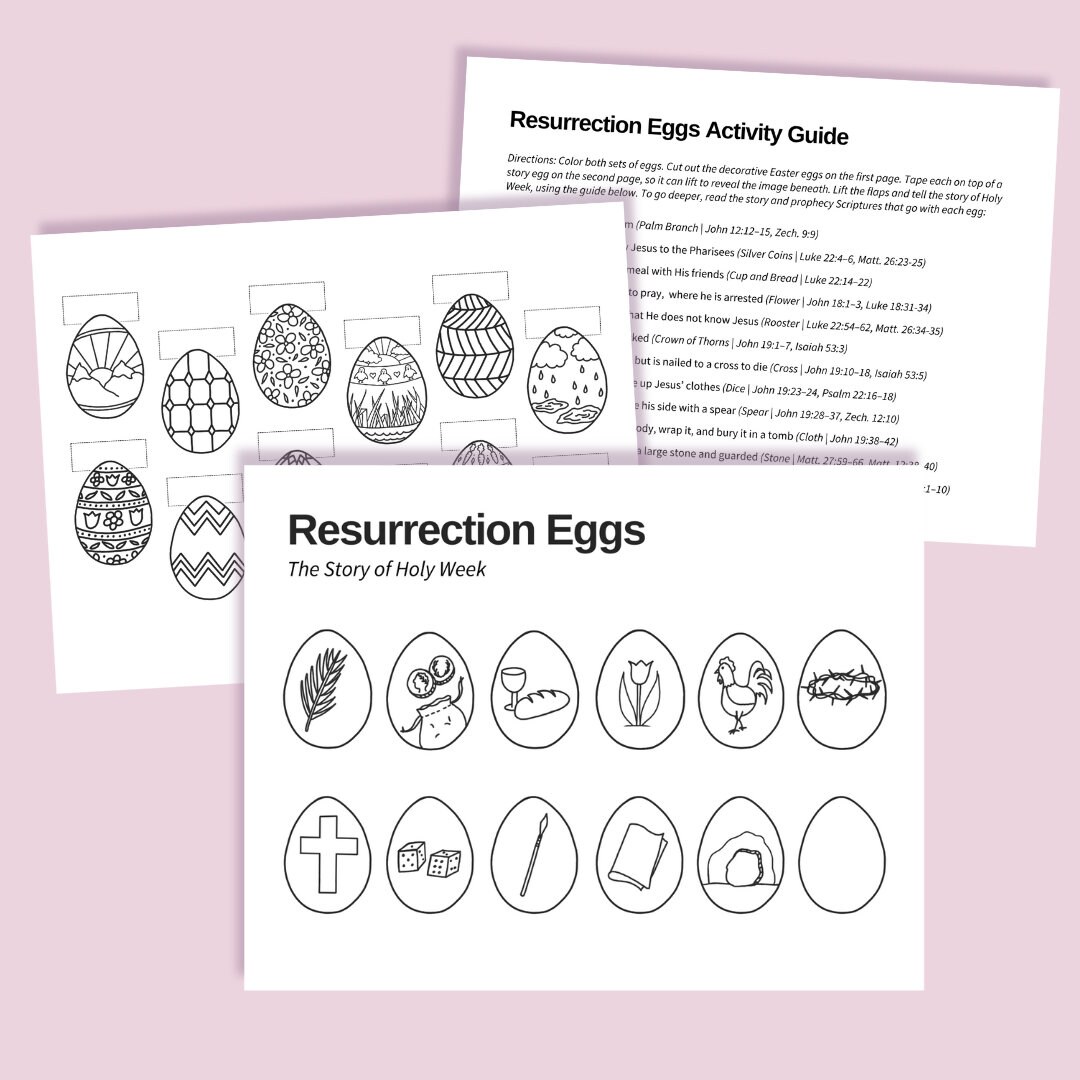 Resurrection Eggs Printable Activity - Etsy