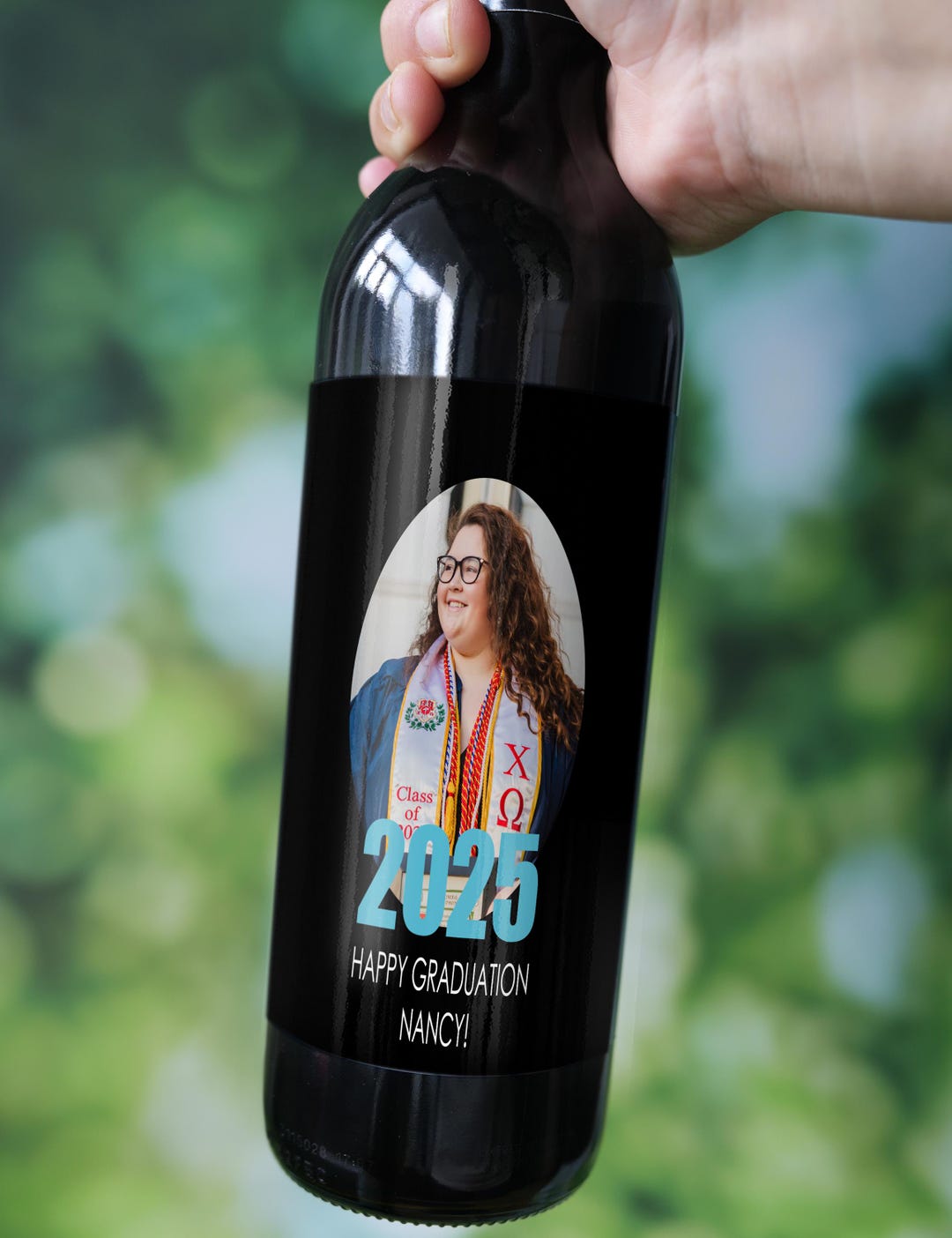 Class of 2025 College Graduation Wine Label, Happy Graduation Wine ...