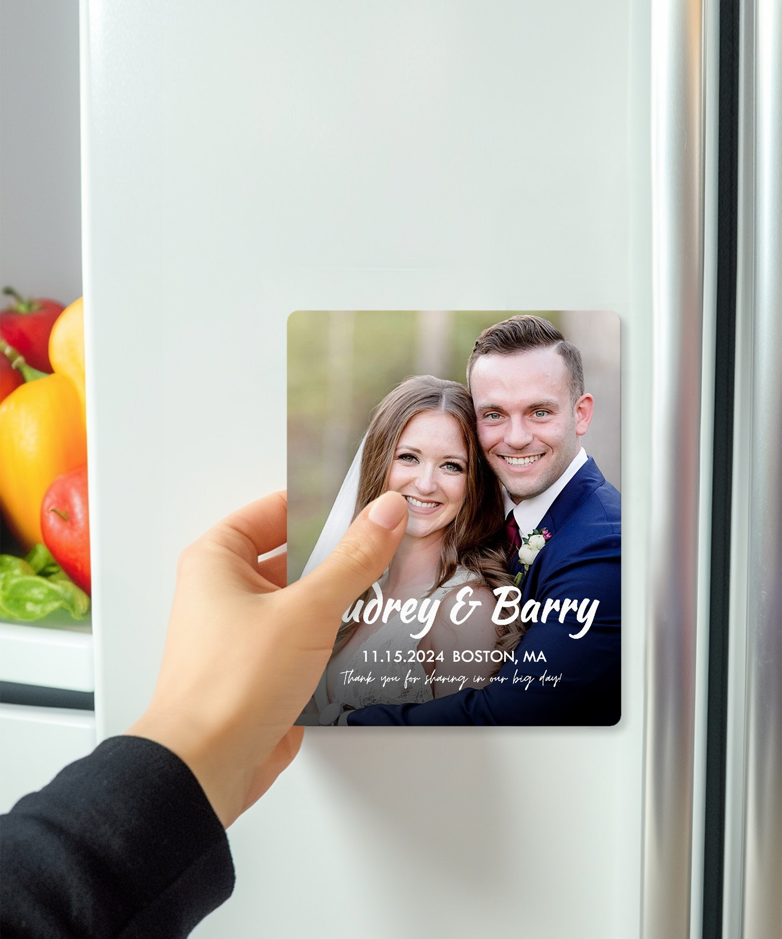 Print Photo Magnets, Wedding Invitation, Personalized Picture Fridge ...