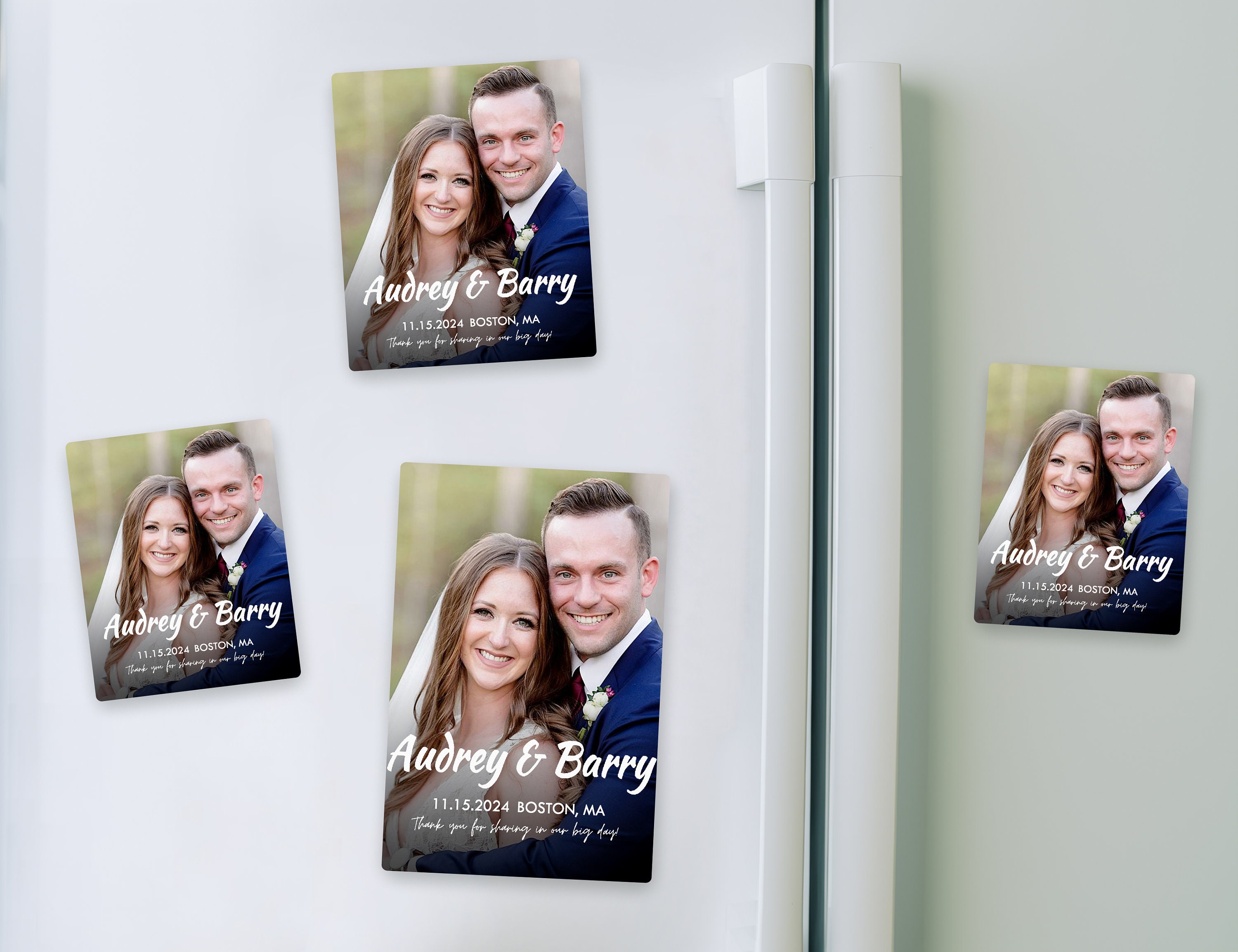 Print Photo Magnets, Wedding Invitation, Personalized Picture Fridge ...