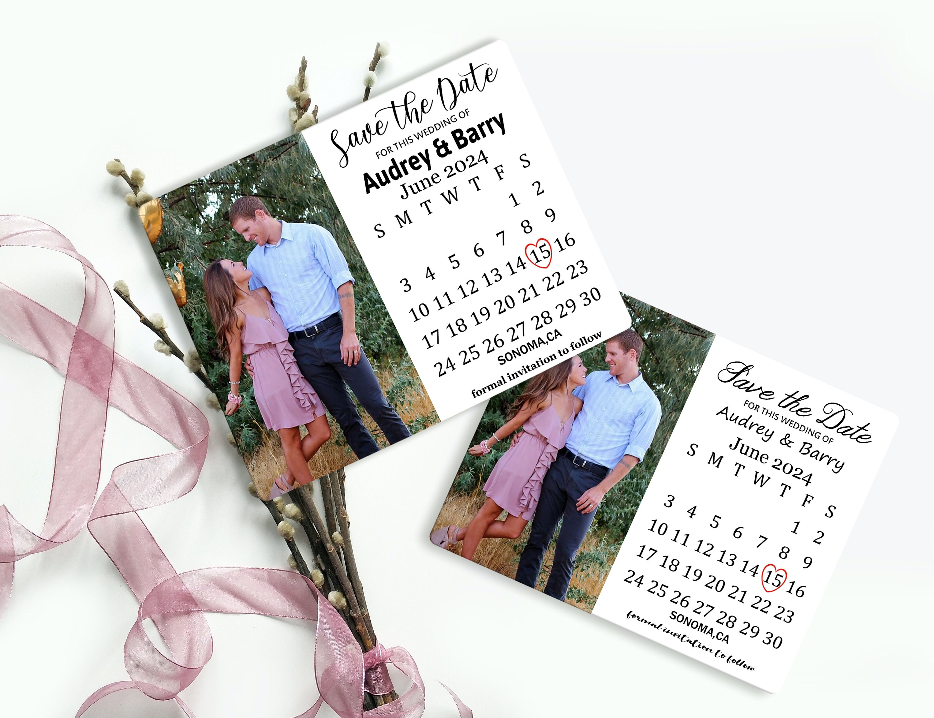 Save the Date Calendar Magnet, Personalized Date Reminder, Picture ...