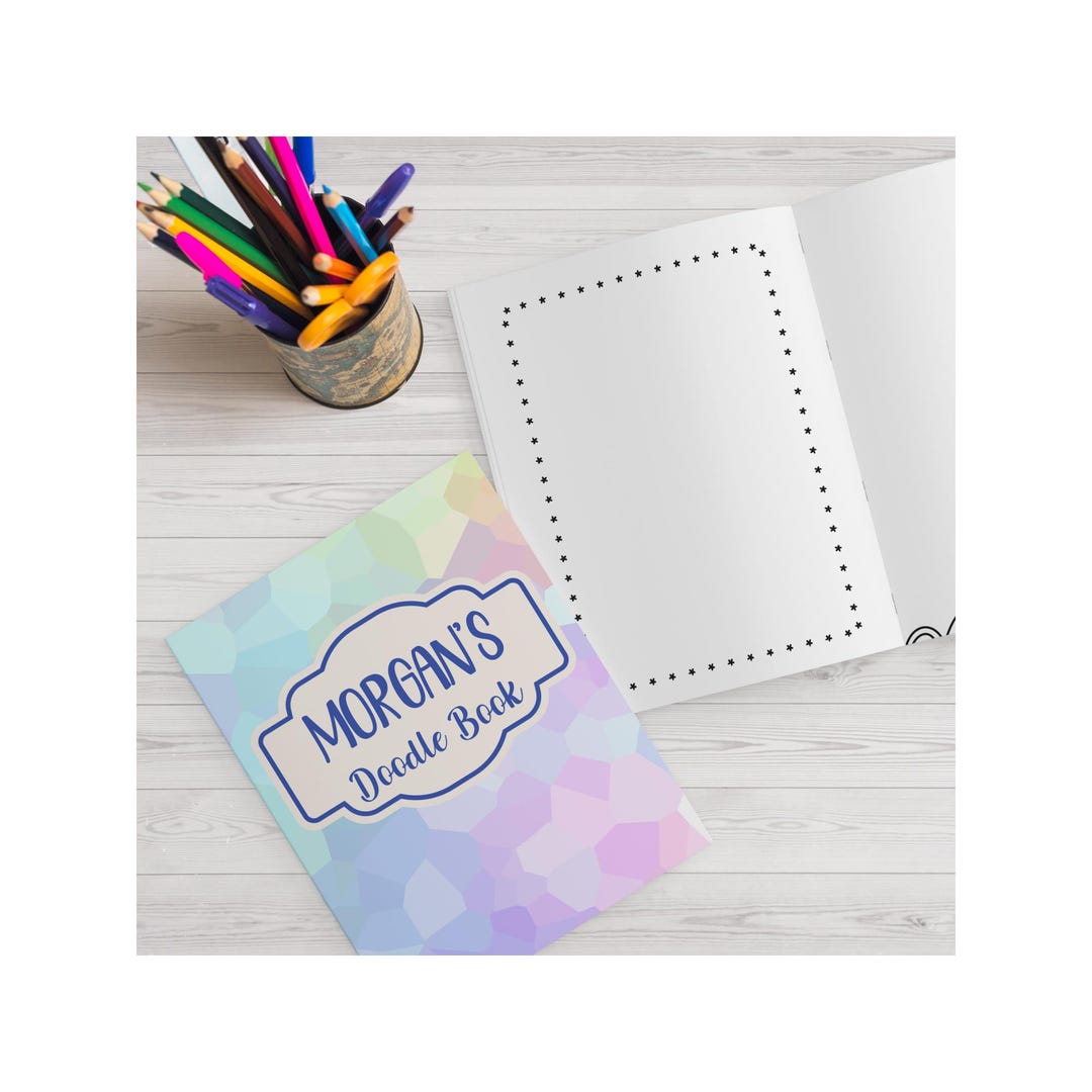 Personalized Doodle Book for Kids, Custom Name Drawing Book, Creative ...