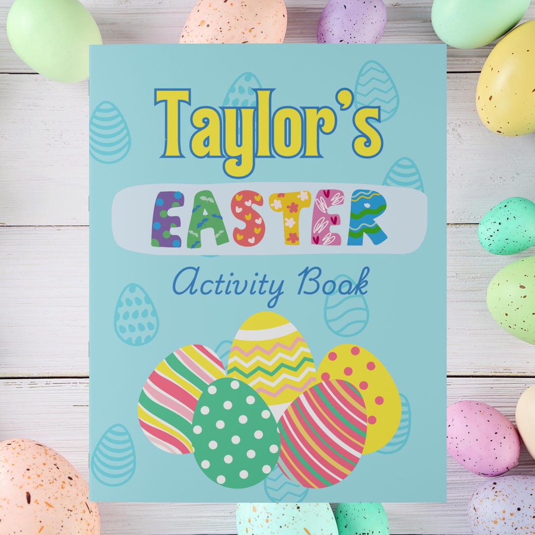 Personalized Easter Activity Book, Easter Basket Gift, Easter Games for ...