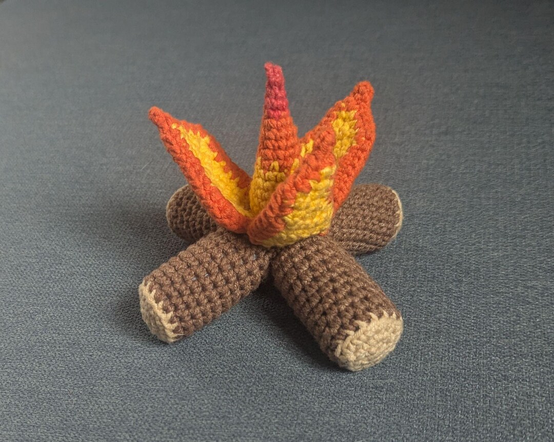 Crochet Bonfire Pattern: Amigurumi Fire on Logs (PDF in US Terms) - Etsy
