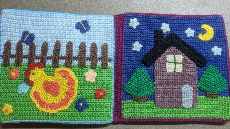 Crochet Pattern: Book With Animals. Gift for Children (PDF in US Terms ...