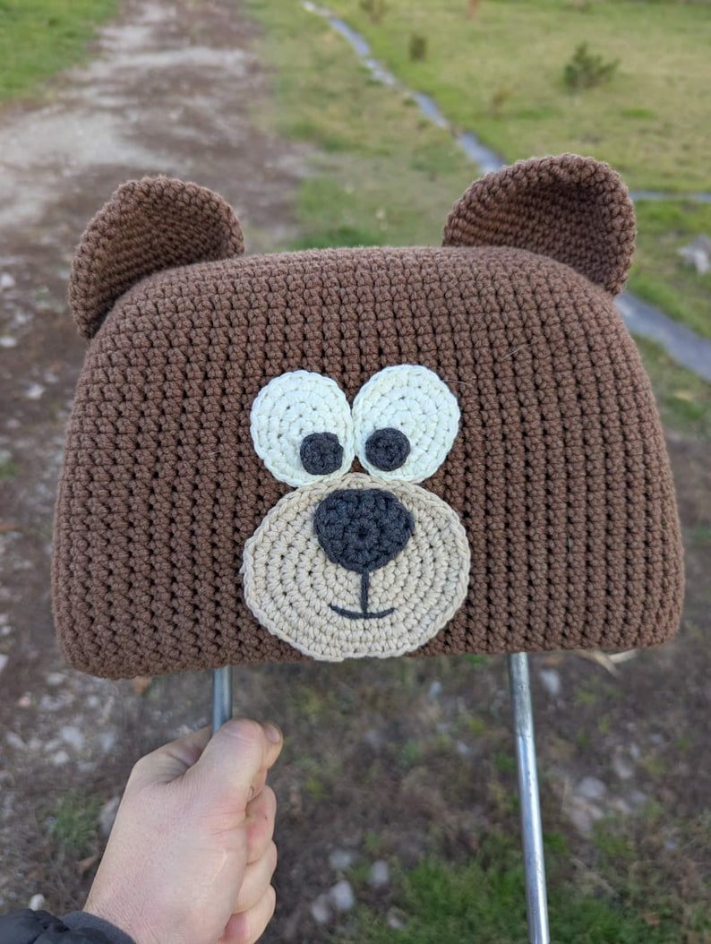 Crochet Pattern Car Headrest Cover: Teddy Bear. Cozy Auto Decor (PDF in ...