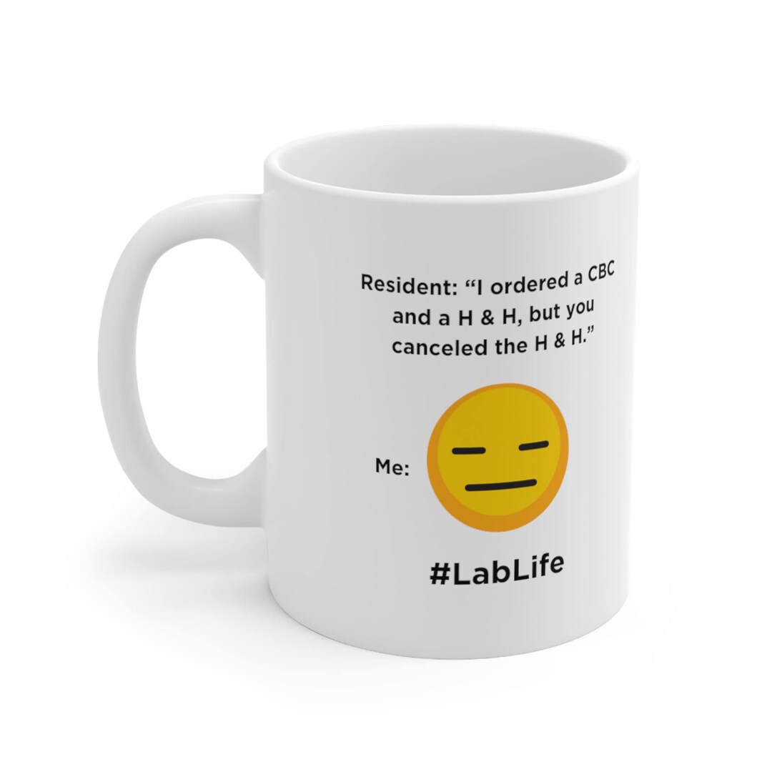 Hematology Lab Mug, Funny Science Mug, Medical Technologist, Cute ...