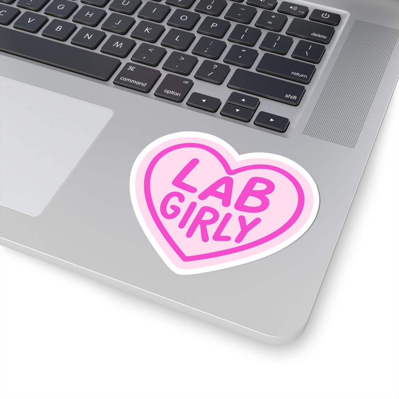 Lab Girly Heart Sticker, Medical Laboratory Science, Laboratory Sticker ...