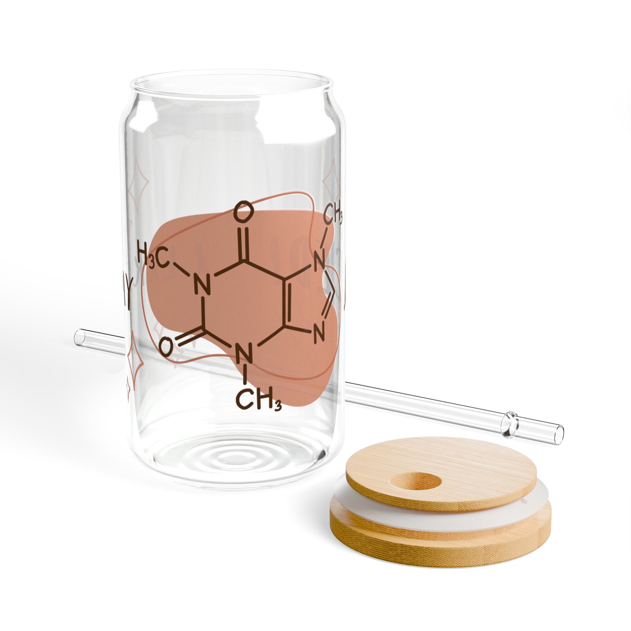 I Like My Caffeine Iced Sipper Glass, Science Lovers, Chemistry Sipper ...