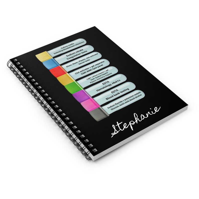 Order of Draw Blood Collection Spiral Notebook, Personalized Lab Tech ...