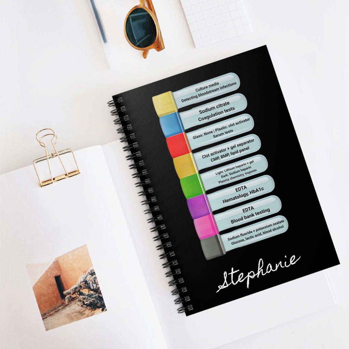 Order of Draw Blood Collection Spiral Notebook, Personalized Lab Tech ...
