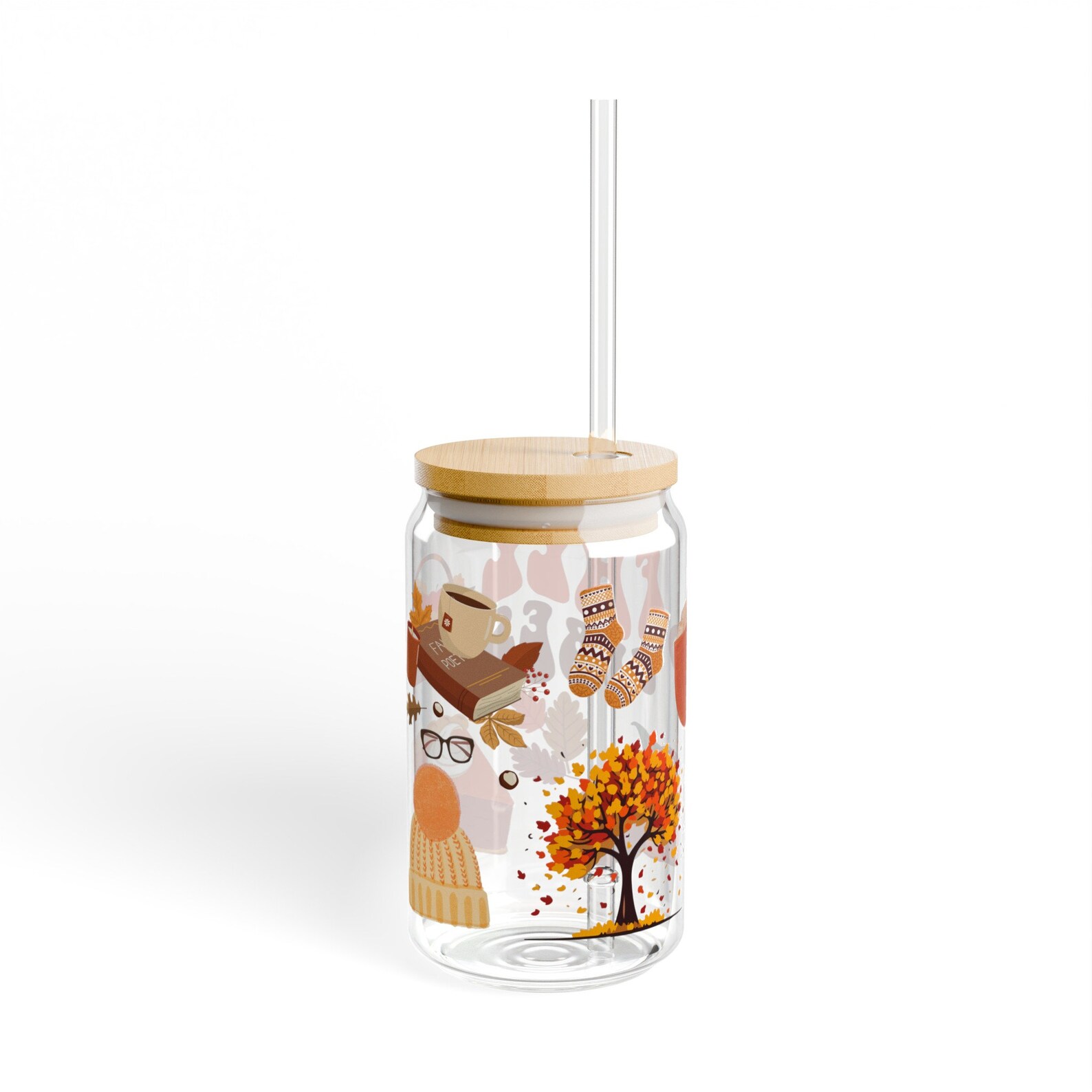 Fall Aesthetics Sipper Glass, Iced Coffee Cup, Clinical Laboratory Gift ...